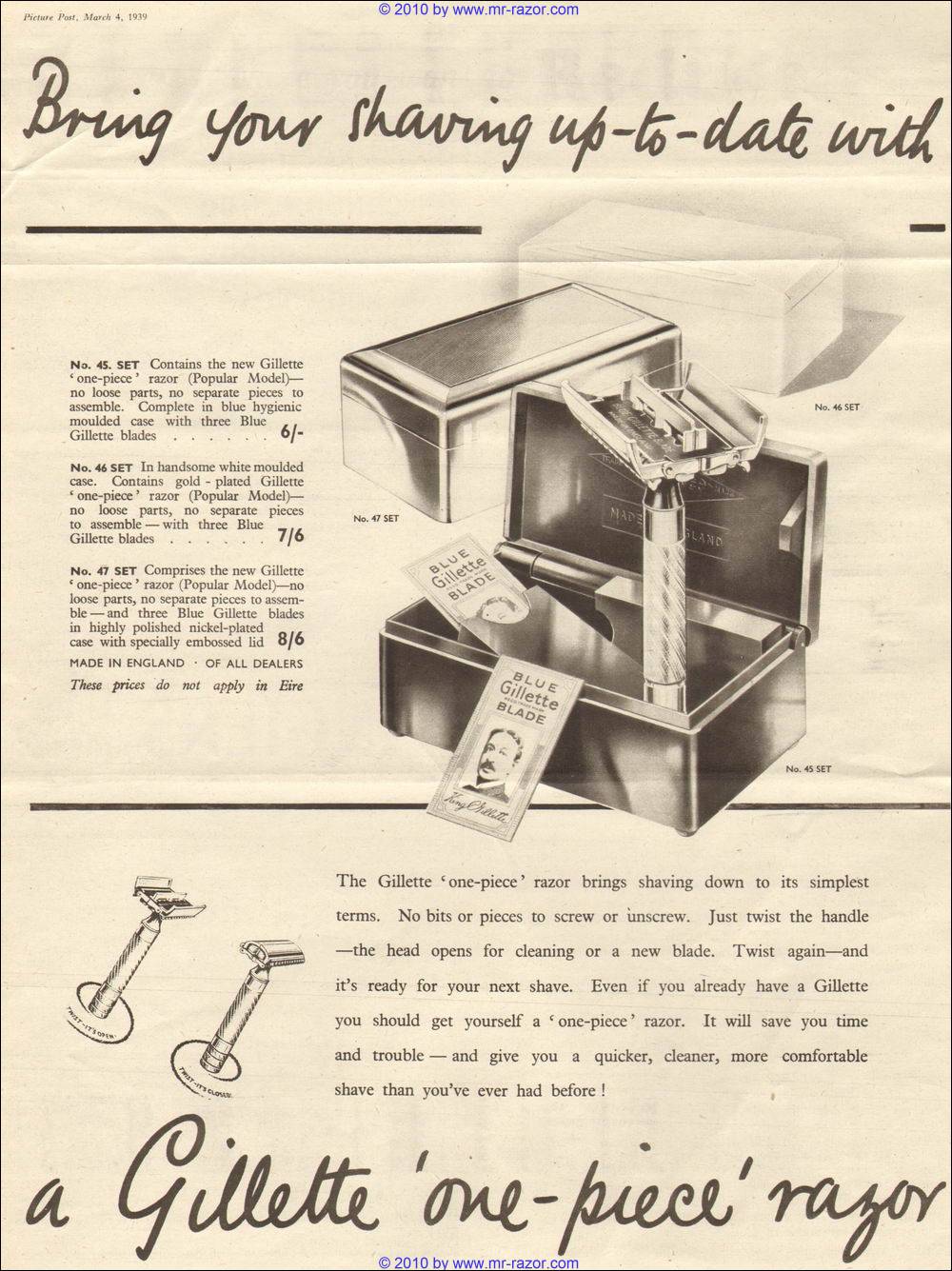 The 1938-1940 Gillette Popular series - first time ever photo showing ...